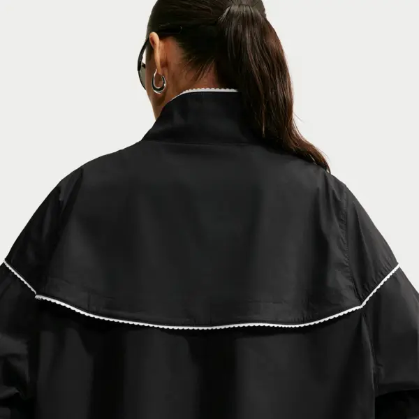 Nike Sportswear Oversized Scalloped-trim Poplin Track Jacket
