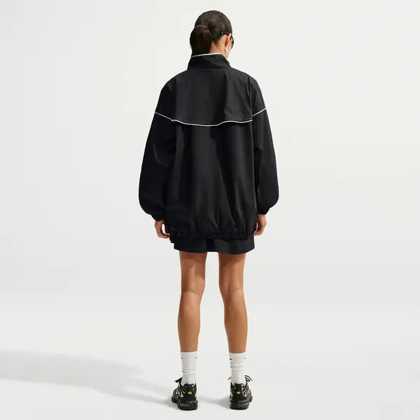 Nike Sportswear Oversized Scalloped-trim Poplin Track Jacket