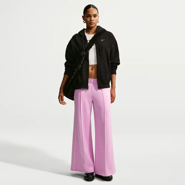 Nike Sportswear Mid-rise Wide-leg Track Pants - Pink