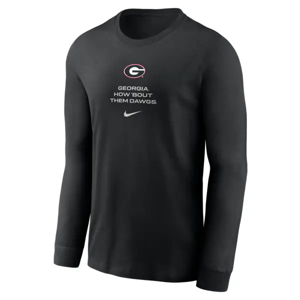 Nike Georgia Sideline Dri-fit College Long-sleeve T-shirt - Black
