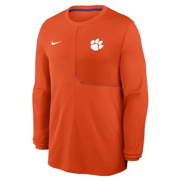 Nike Clemson Sideline Coach Dri-fit College Long-sleeve Top - Orange
