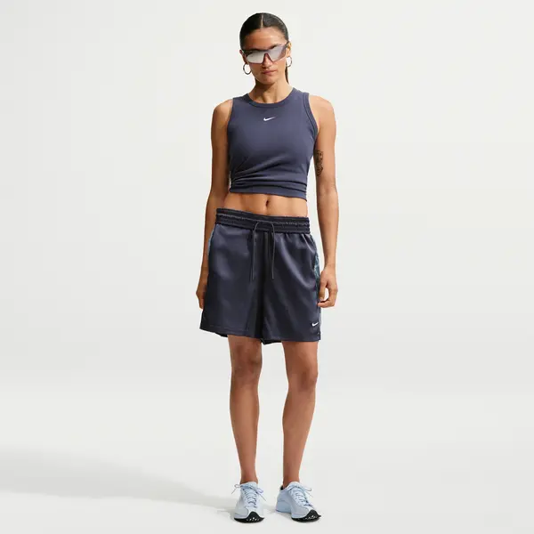 Nike Chill Lace Loose Mid-rise Shorts - Grey