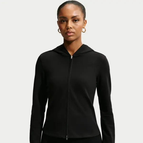 Nike Sportswear Chill Knit Slim Long-sleeve Full-zip Top - Black