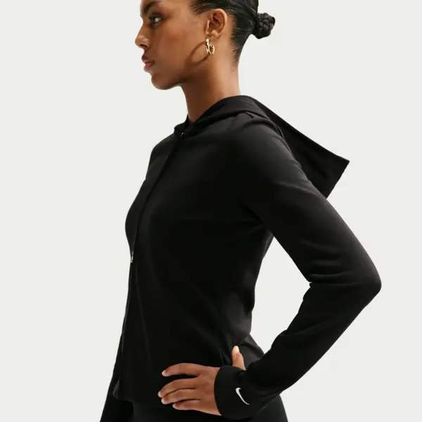 Nike Embroidered Full-zip Top - Black