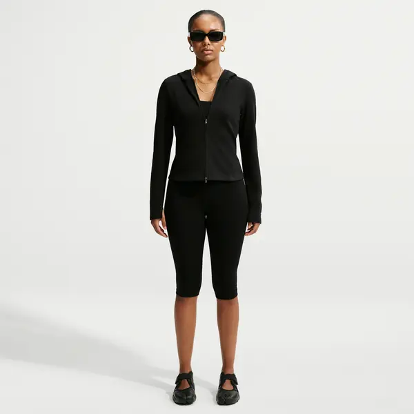 Nike Embroidered Full-zip Top - Black