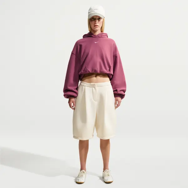 Nike Studio Fleece Medium Weight Oversized Cropped Hoodie