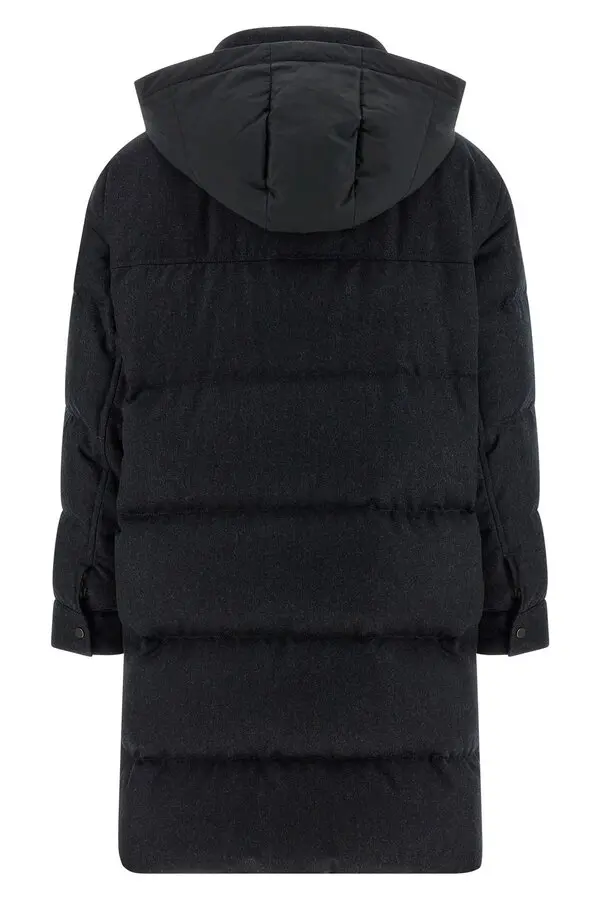Brunello Cucinelli Long Quilted Down Jacket