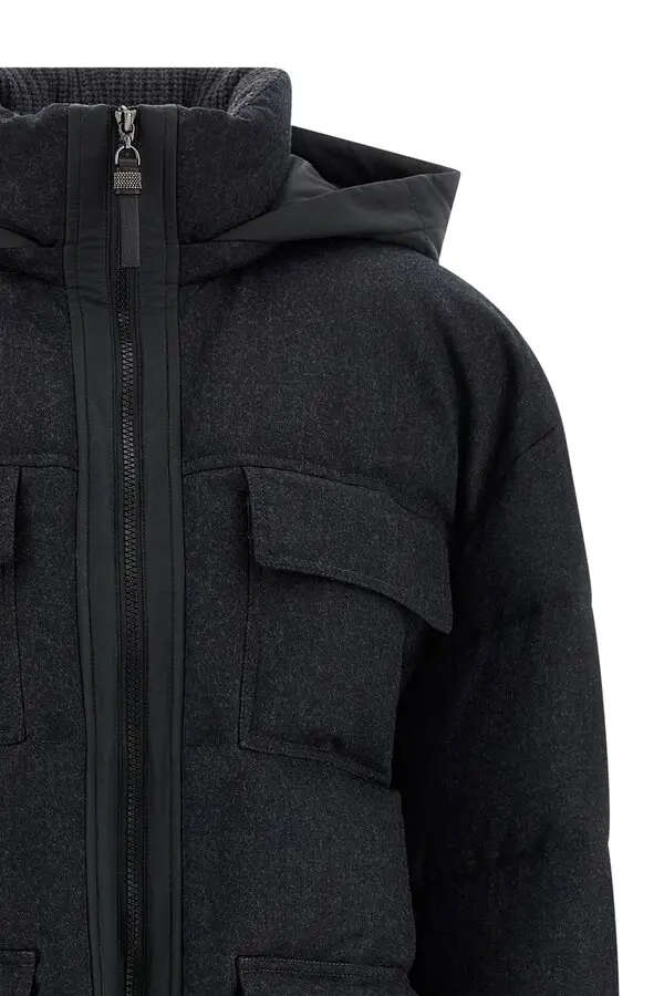 Brunello Cucinelli Long Quilted Down Jacket