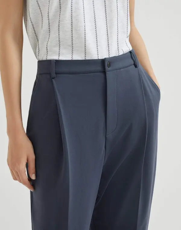 Brunello Cucinelli Tailored Pleated Jersey Trousers