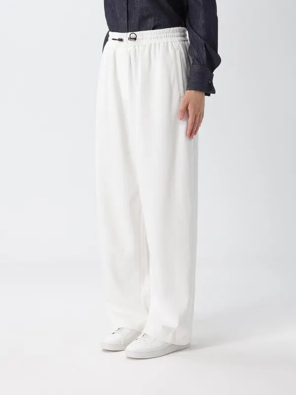 Brunello Cucinelli Drawstring Track Pants - White