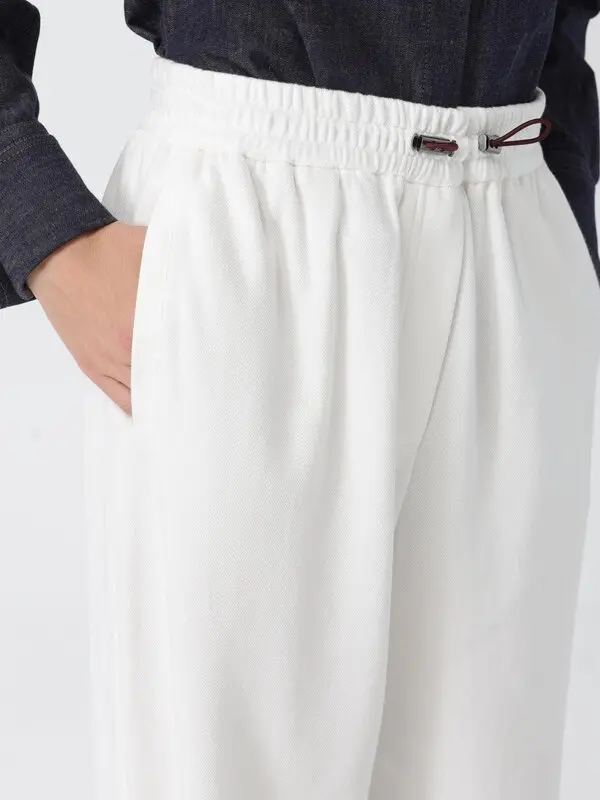 Brunello Cucinelli Drawstring Track Pants - White