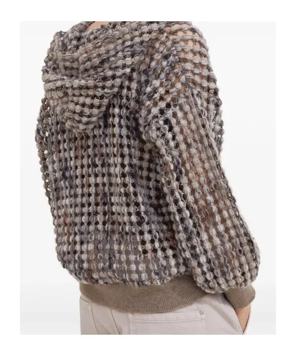 Brunello Cucinelli Sequin Embellished Zip-up Cardigan