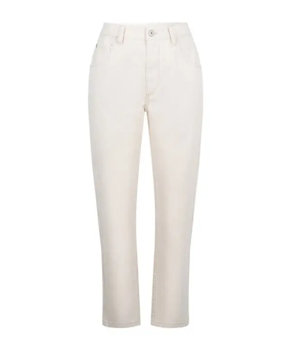 Brunello Cucinelli Logo Patch Cropped Jeans