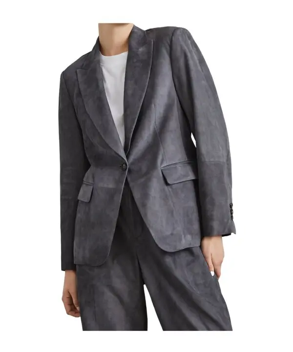 Brunello Cucinelli Single-breasted Suede Blazer