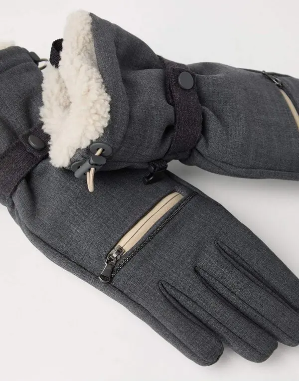 Brunello Cucinelli Tropical Luxury Wool Gloves