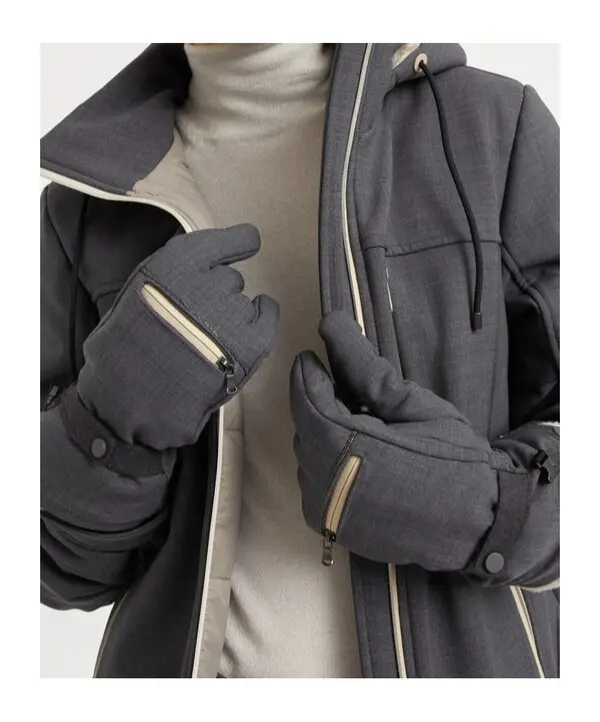 Brunello Cucinelli Tropical Luxury Wool Gloves