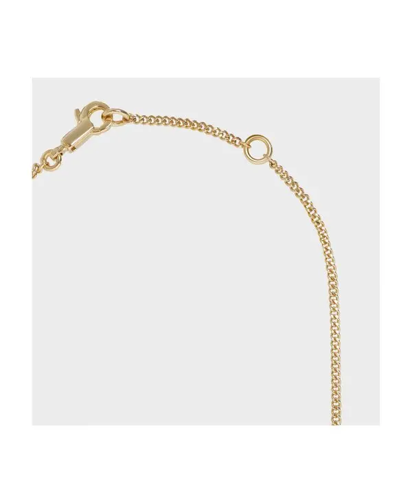 Celine Alphabet K Necklace In Brass With Gold Finish