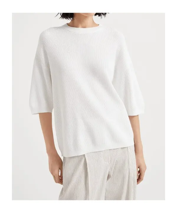 Brunello Cucinelli Short-sleeved Knitted Top - No