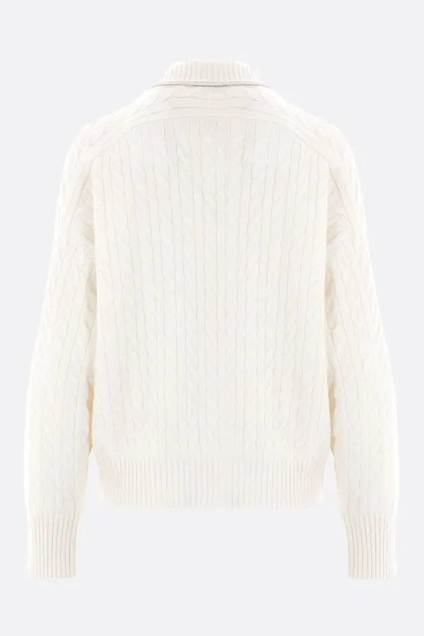 Brunello Cucinelli Cable-knit Cashmere Jumper With Collared Neckline