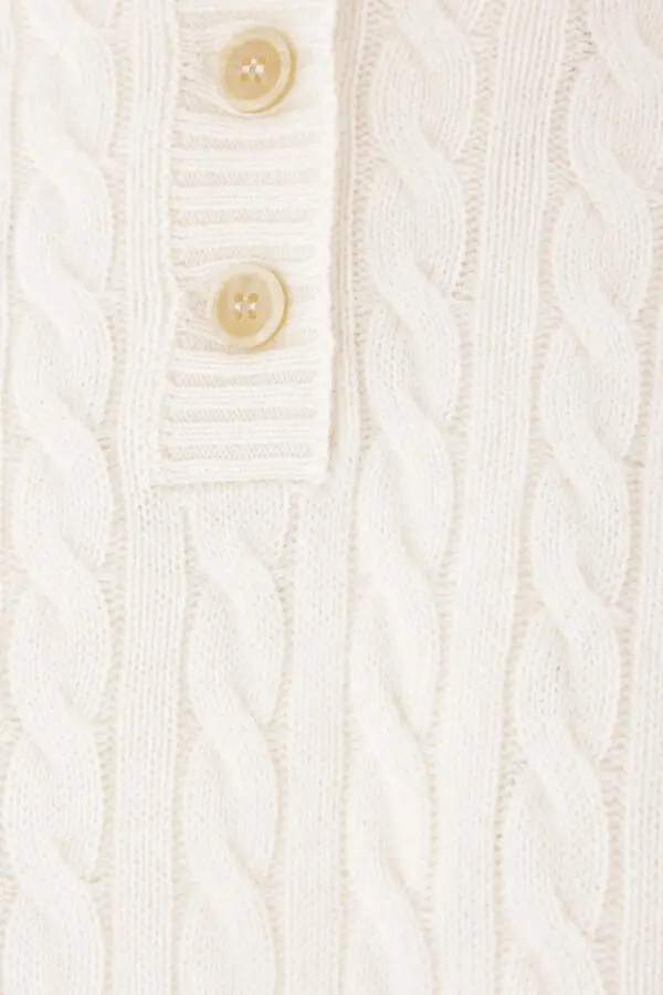 Brunello Cucinelli Cable-knit Cashmere Jumper With Collared Neckline