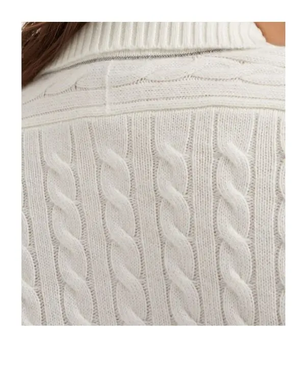 Brunello Cucinelli Cable-knit Cashmere Jumper With Collared Neckline