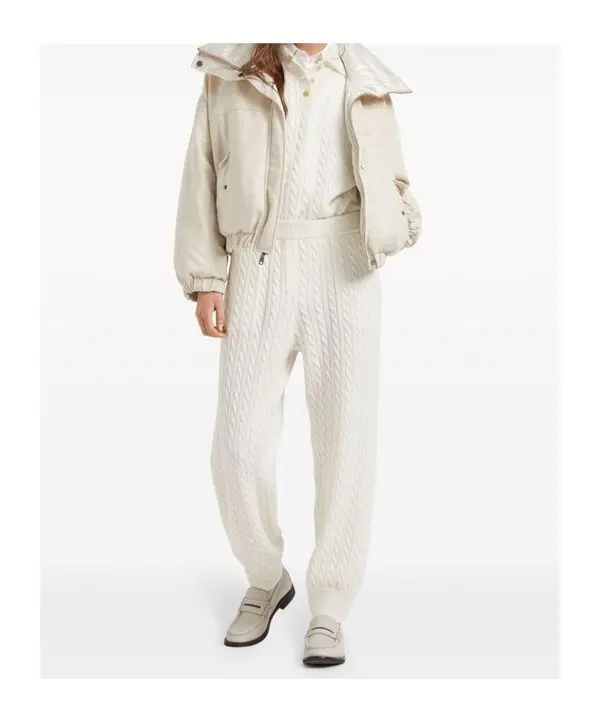 Brunello Cucinelli Cable-knit Cashmere Jumper With Collared Neckline