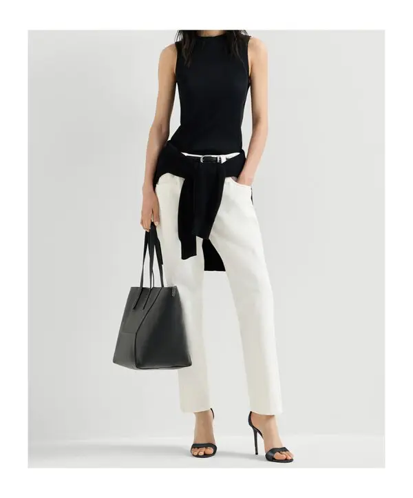 Brunello Cucinelli Dyed Denim Five-pocket Straight Leg Trousers