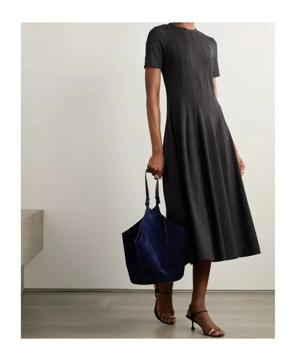 Brunello Cucinelli Short-sleeve Jersey Midi Dress