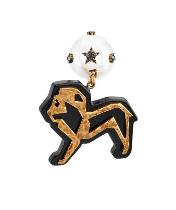 Dior Lion Tribales Earrings - Black