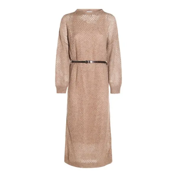 Brunello Cucinelli Belted Midi Dress