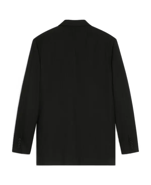 Celine Boxy Jacket In Striped Wool