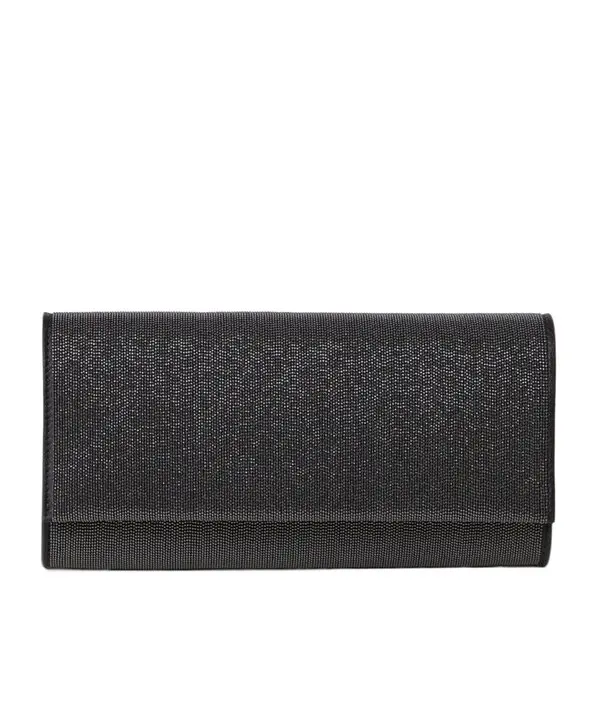 Brunello Cucinelli Precious Monili Foldover Top Clutch Bag
