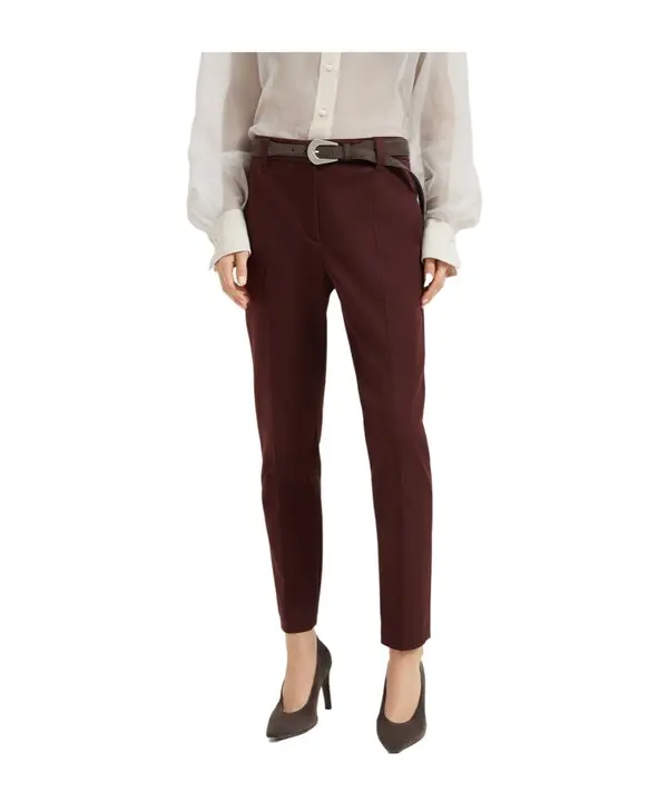 Brunello Cucinelli Button-fastening Stretch-cotton Trousers