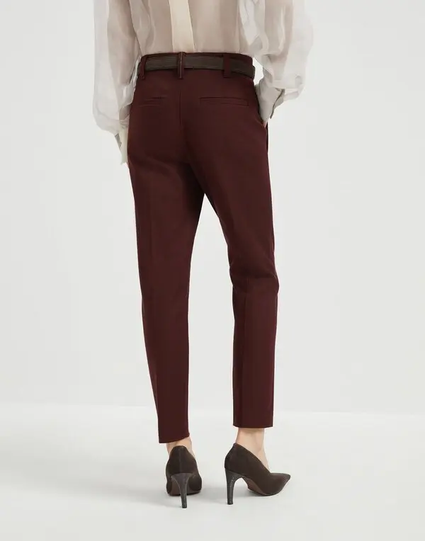 Brunello Cucinelli Button-fastening Stretch-cotton Trousers