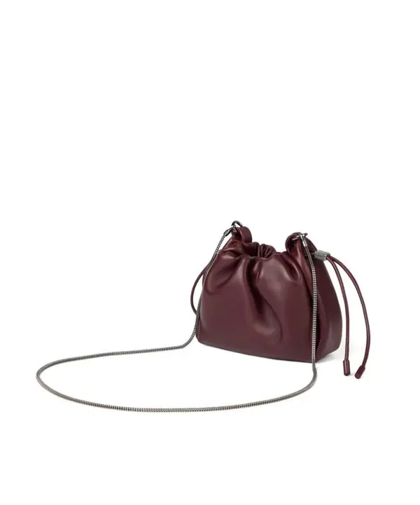Brunello Cucinelli Mellow Drawstring Small Bucket Bag