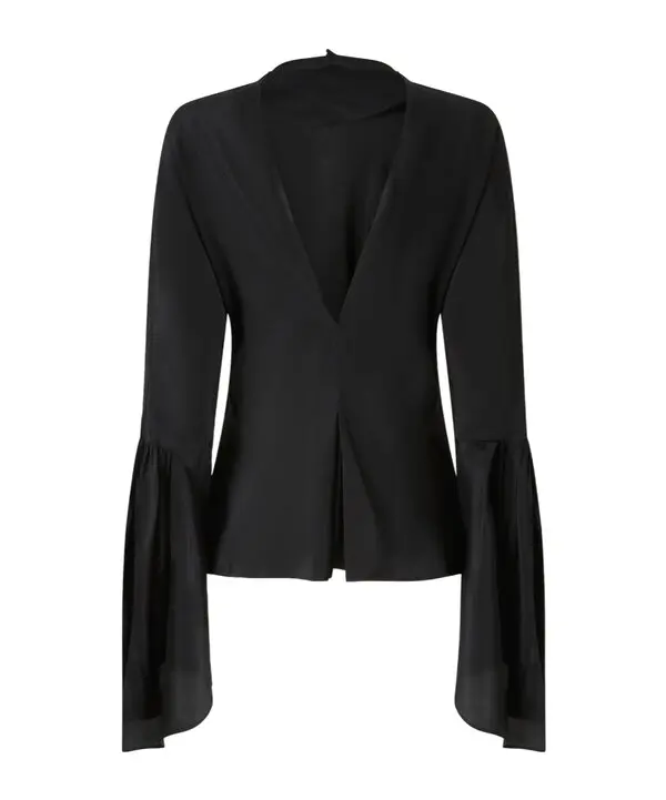 Pinko High-neck Ruffle-sleeved Shirt