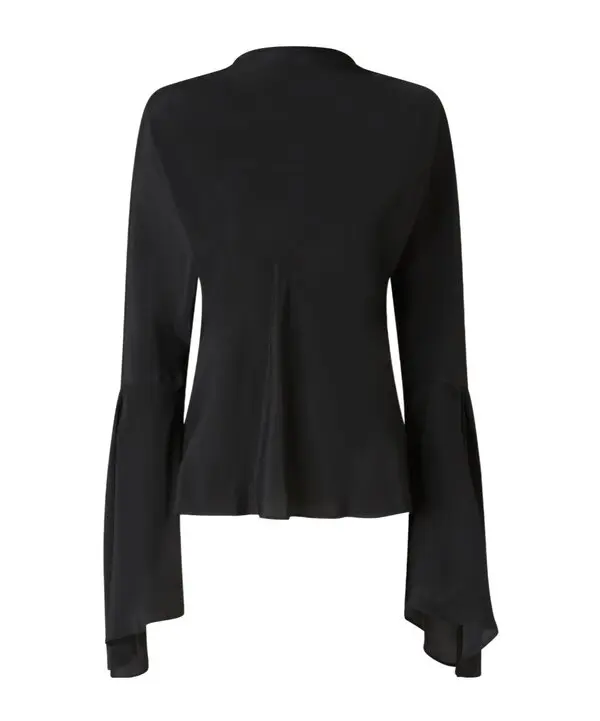 Pinko High-neck Ruffle-sleeved Shirt
