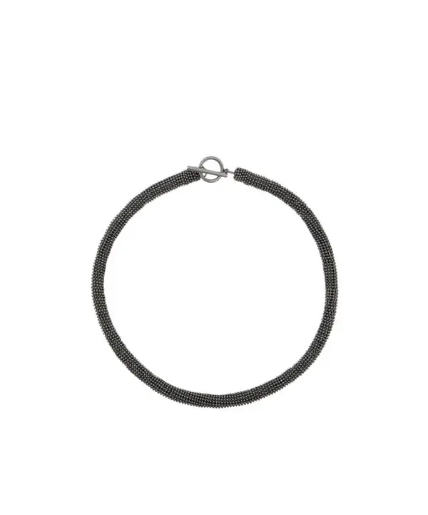 Brunello Cucinelli Monili Chain Bead Detailed Necklace - Black