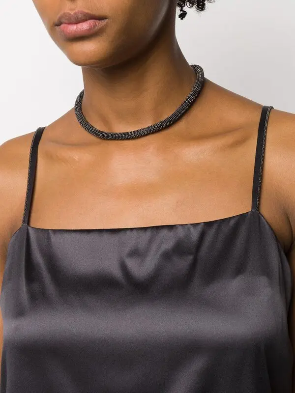 Brunello Cucinelli Monili Chain Bead Detailed Necklace