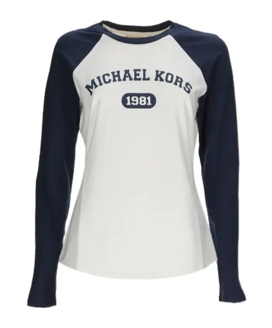 Michael Kors Graphic Logo Baseball Long Sleeve T-shirt - No