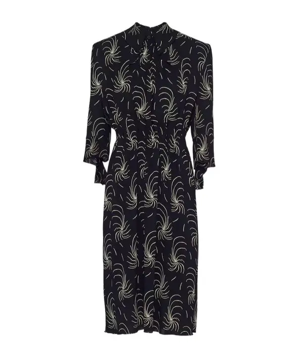 Prada Graphic-printed Crepe Shirt Dress