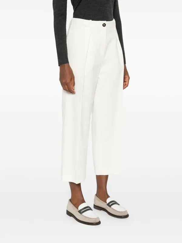 Brunello Cucinelli Pleated Cropped Trousers