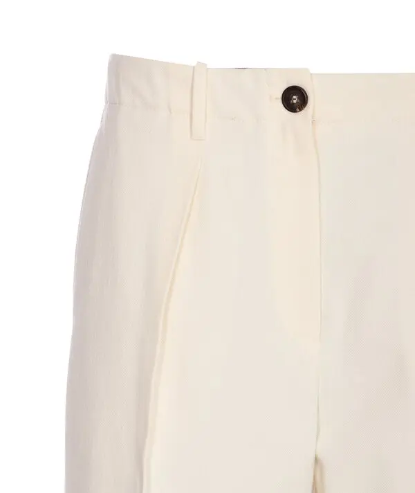 Brunello Cucinelli Pleated Cropped Trousers