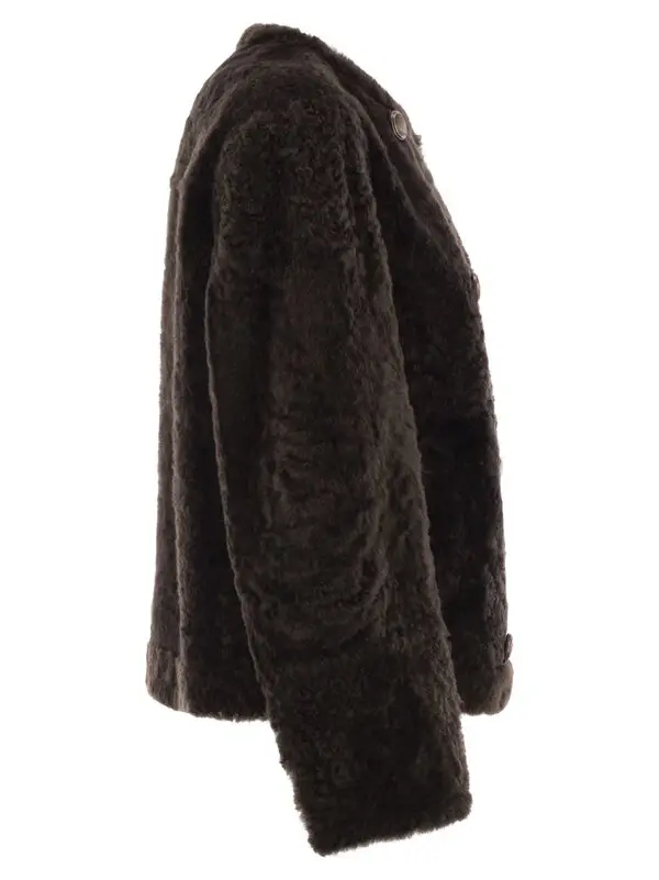 Brunello Cucinelli Double-breasted Long-sleeved Jacket - Dark Brown