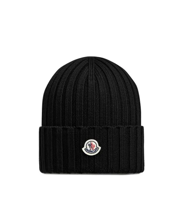 Moncler Logo Wool Beanie