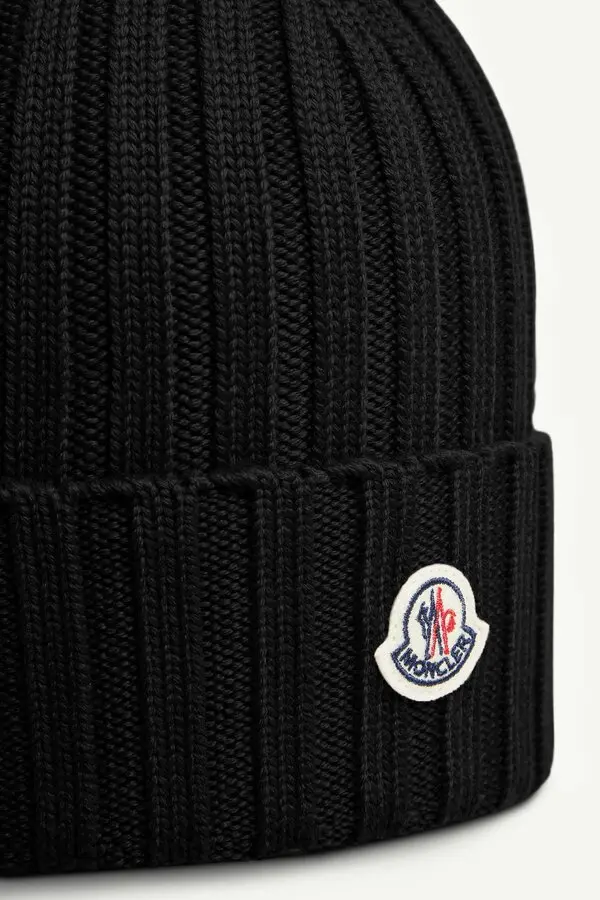 Moncler Logo Wool Beanie