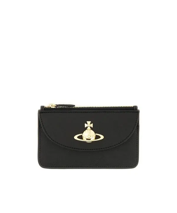 VIVIENNE WESTWOOD Orb Plaque Zipped Card Holder