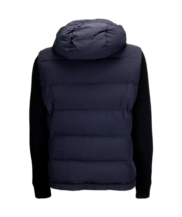 MOORER Quilted Padded Jacket With Detachable Hood - Black