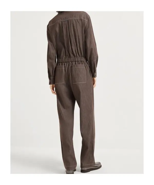 Brunello Cucinelli Cotton Denim Jumpsuit