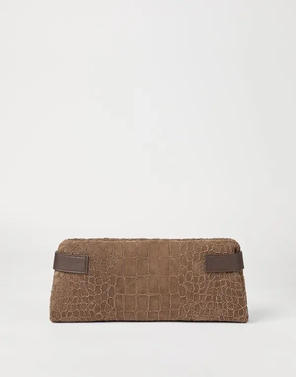 Brunello Cucinelli Essence Embossed Clutch Bag
